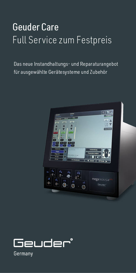 megaTRON S4HPS mircosurgical system – Geuder AG